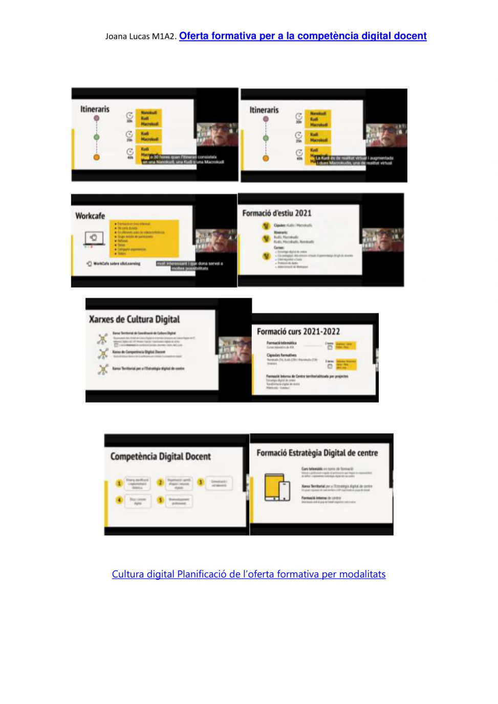 M1A2. Oferta formativa per a la competència digital docent – Joana ...