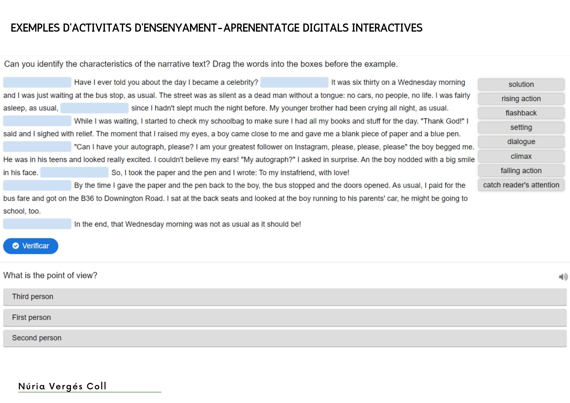 DUA intermedi: Pràctica del procés iteratiu – Nuria Verges Coll
